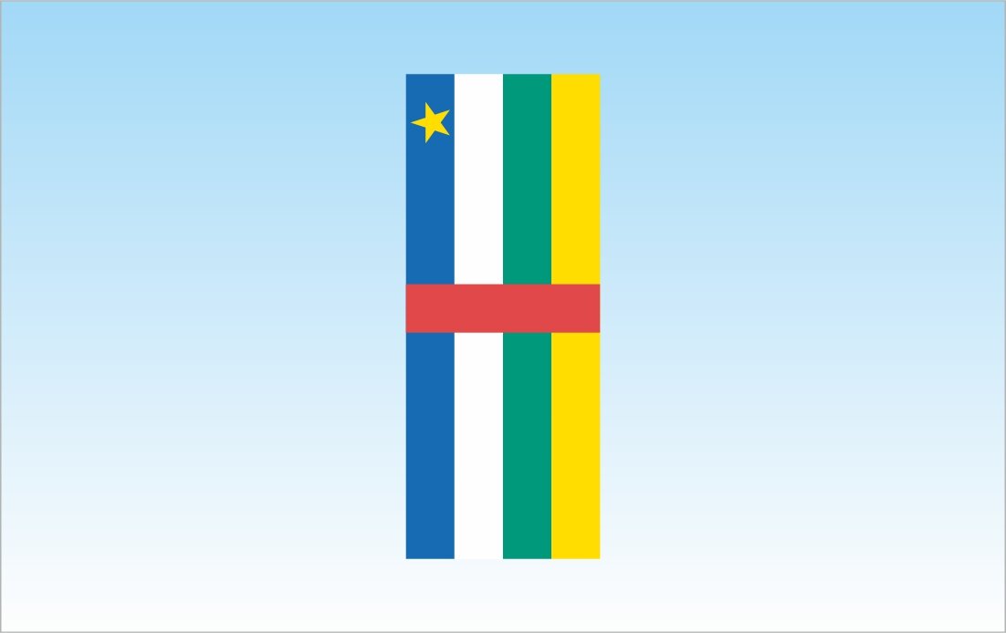 Nationalflag C.Afr.Rep 120x300cm banner, 69,60