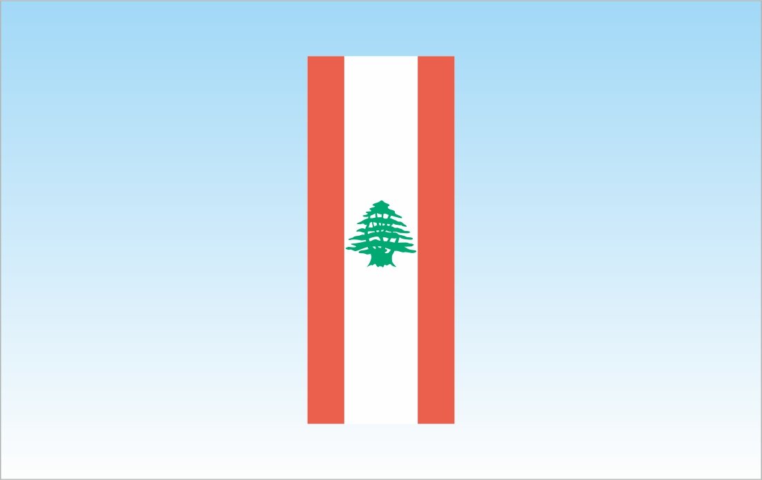 Country flag National flag Hißhoch Lebanon 150 x 400 cm Euroflag 115g ...