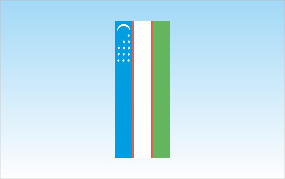 Country Flag National Flag High Uzbekistan 150 x 400 cm Euroflag 115g ...