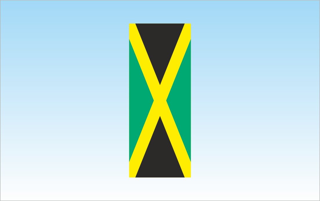 Country flag National flag Hißhoch Jamaica 150 x 400 cm Euroflag 115g ...