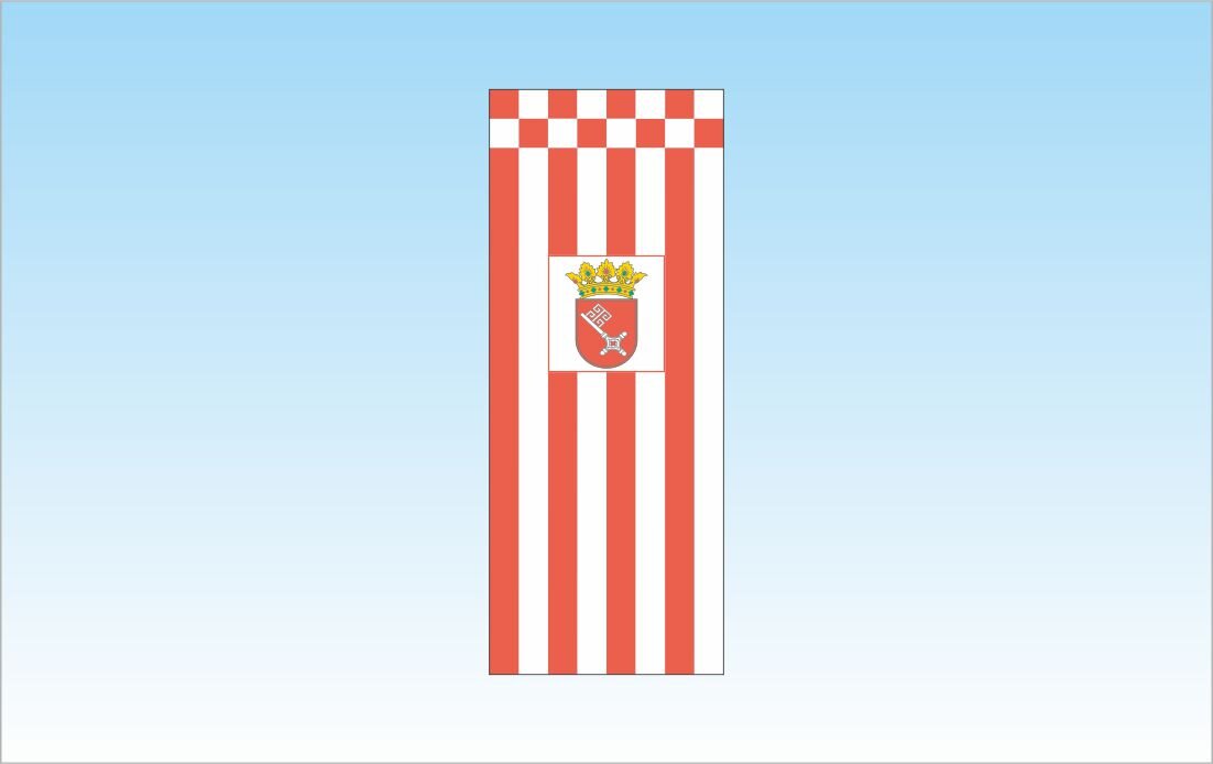 Nationalflag Bremen 120x300cm raise vertical, 57,60