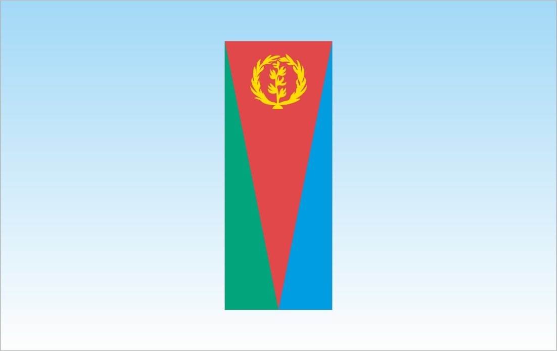 Country flag National flag Hißhoch Eritrea 100 x 250 cm Euroflag 115g ...