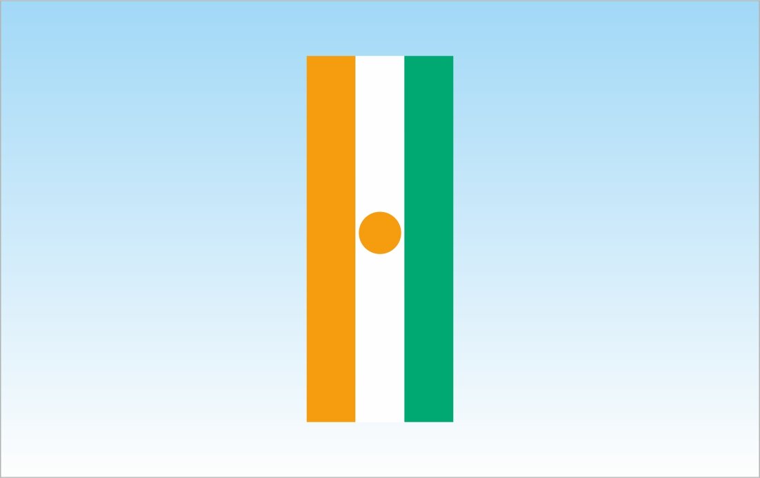 Country flag National flag Hißhoch Niger 100 x 300 cm Euroflag 115g/m