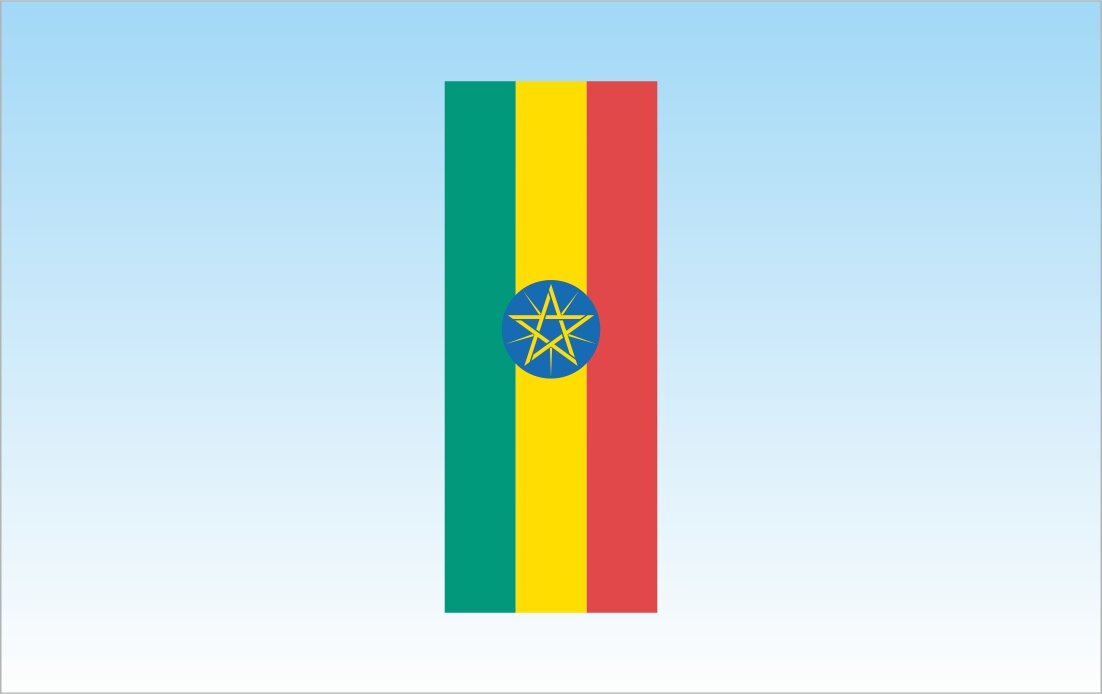 Country flag National flag Hißhoch Ethiopia 100 x 400 cm Euroflag 115 ...