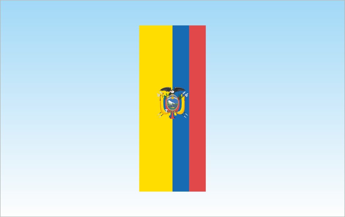 Country flag National flag Hißhoch Ecuador 100 x 400 cm Euroflag 115g ...
