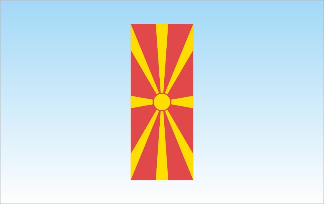 Country flag National flag Hißhoch Macedonia 100 x 400 cm Euroflag 11 ...