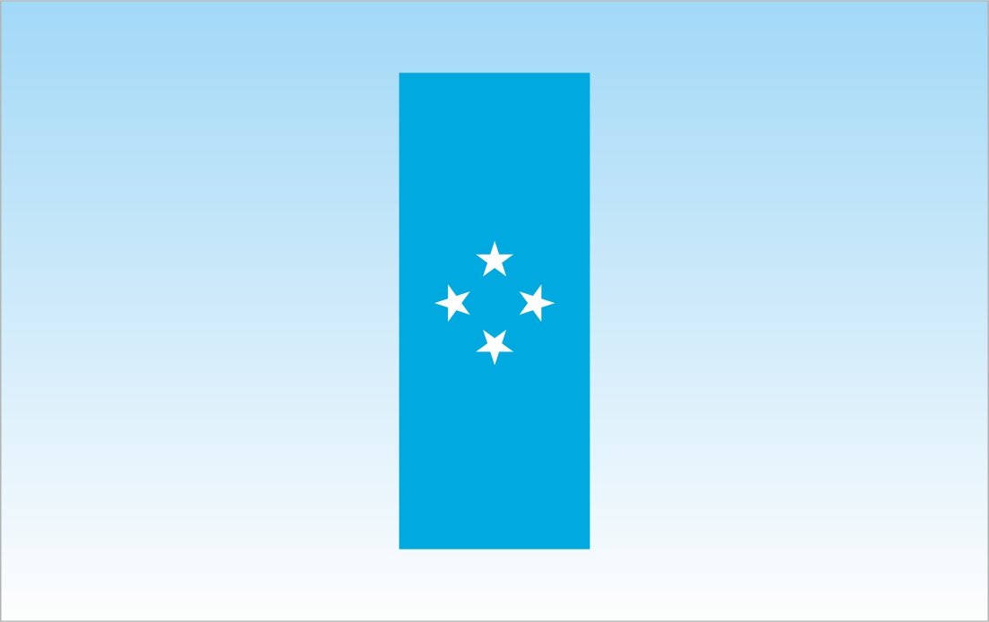Country flag National flag Hißhoch Micronesia 100 x 400 cm Euroflag 1 ...