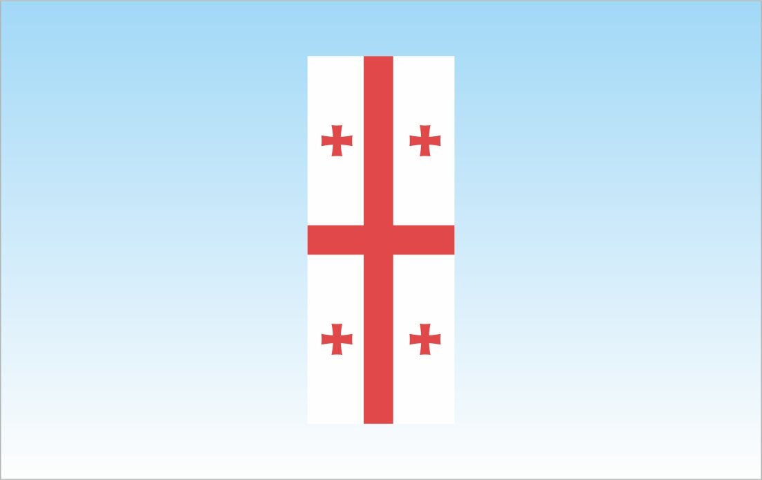 Country flag National flag Hisshoch Georgia 120 x 350 cm Euroflag 115 ...