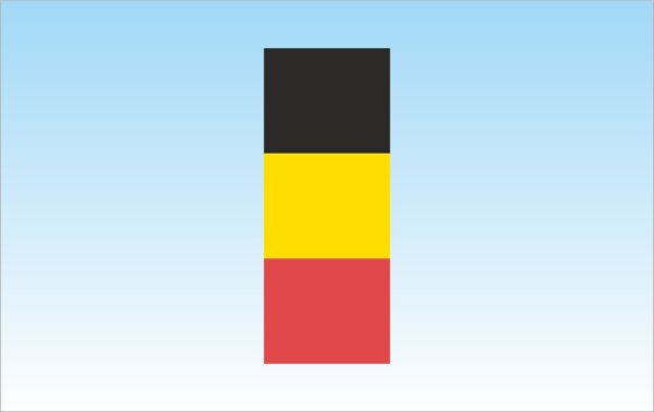 Drapeau national Belgique 120 x 350 cm Euroflag 115g/m² - imprimé des ...