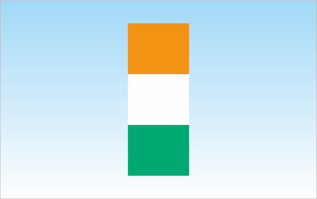 Country flag National flag Ivory Coast 120 x 350 cm Euroflag 115g/m² ...