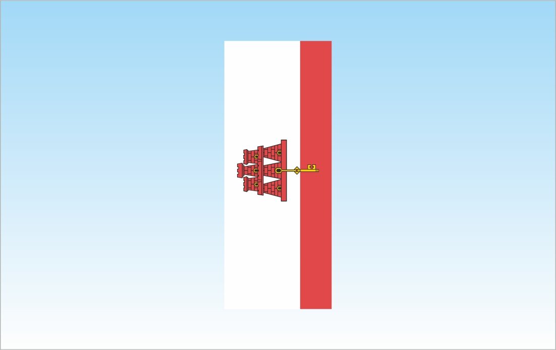 Country flag National flag Hißhoch Gibraltar 120 x 350 cm Euroflag 11