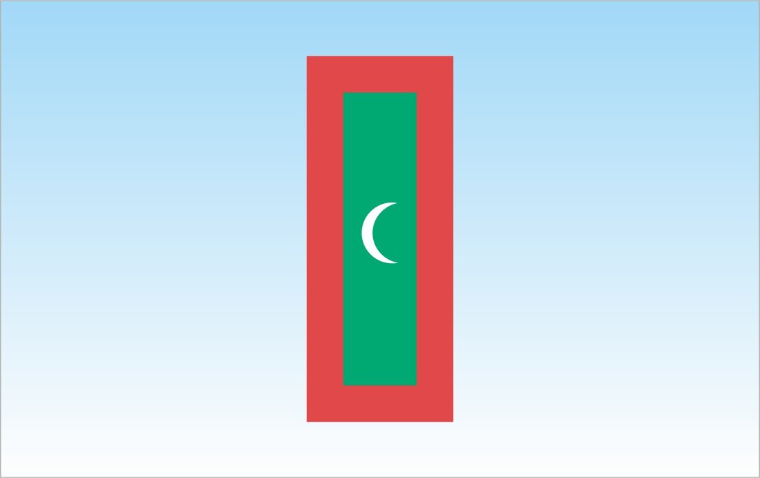Country flag National flag Hißhoch Maldives 120 x 400 cm Euroflag 115