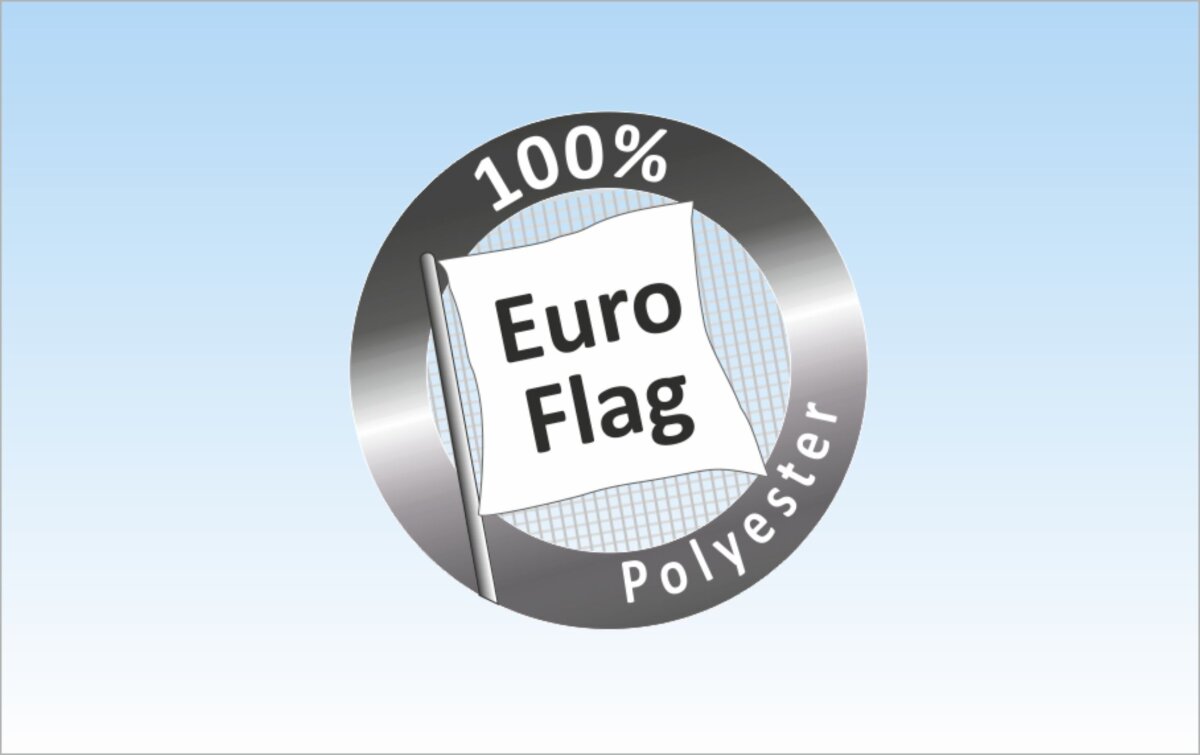 Werbeflagge Ausleger 150 x 400 cm Euroflag 115 g/m² - Hohlsaum 30 mm ...